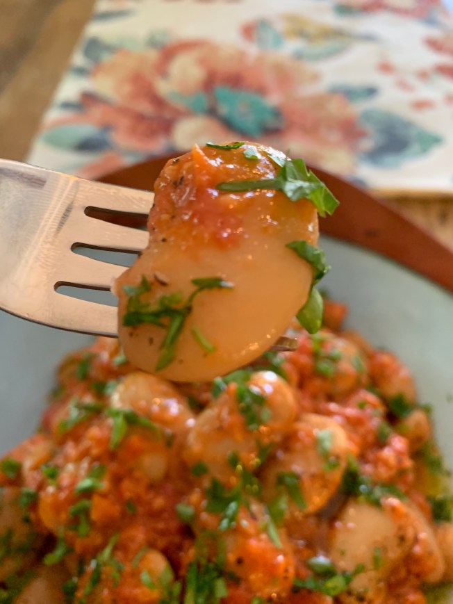 Gigantes or Royal Corona Beans in Creamy Garlic Sauce | The Sassy Spoon ...